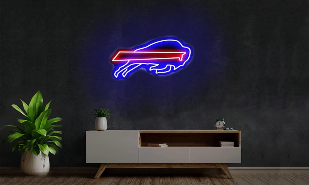 Buffalo Neon Sign,New season, Bill Logo (Buffalo) LED Light Sign Art ...