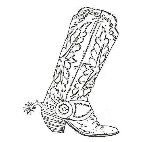 Amazon.com: Rubber Stamp: Cowboy Boot : Handmade Products