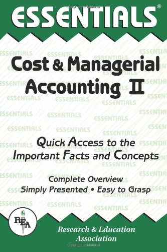 Cost & Managerial Accounting II Essentials (Essentials Study Guides ...