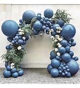 Amazon.com: Dusty Blue Balloon Arch Kit - Double Stuffed Dark Light Baby Blue Pastel Latex ...
