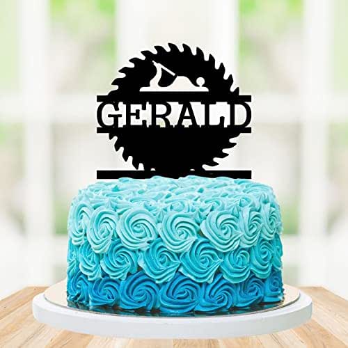 Amazon.com: Woodworker Cake Topper, Crafter, Builder, Tools, Sawblade ...