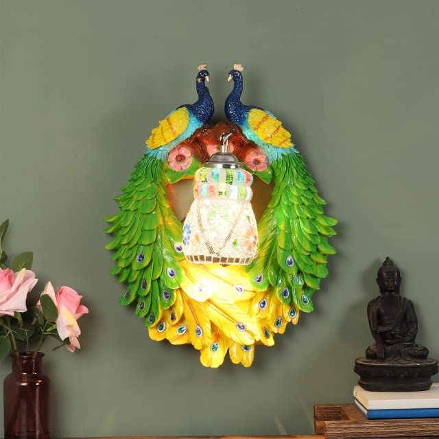 Peacock Wall Led Night Lamp, Antique Wall Lamp Living Room, Bedroom ...