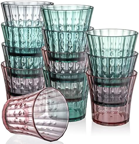 Amazon.com | 6Pcs Plastic Drinking Glasses, XJMWXHFC Acrylic Glasses ...