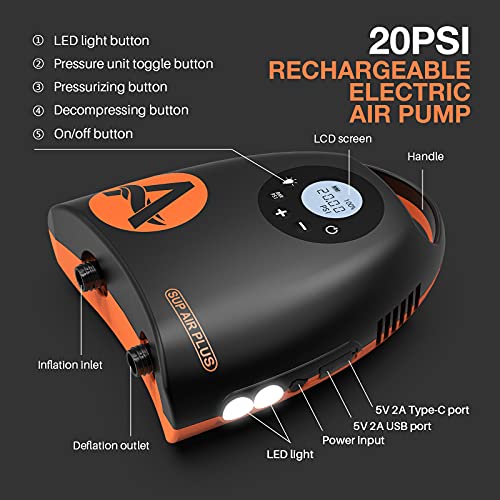 Snapklik.com : Awesafe 20PSI Electric SUP Air Pump For Inflatable ...