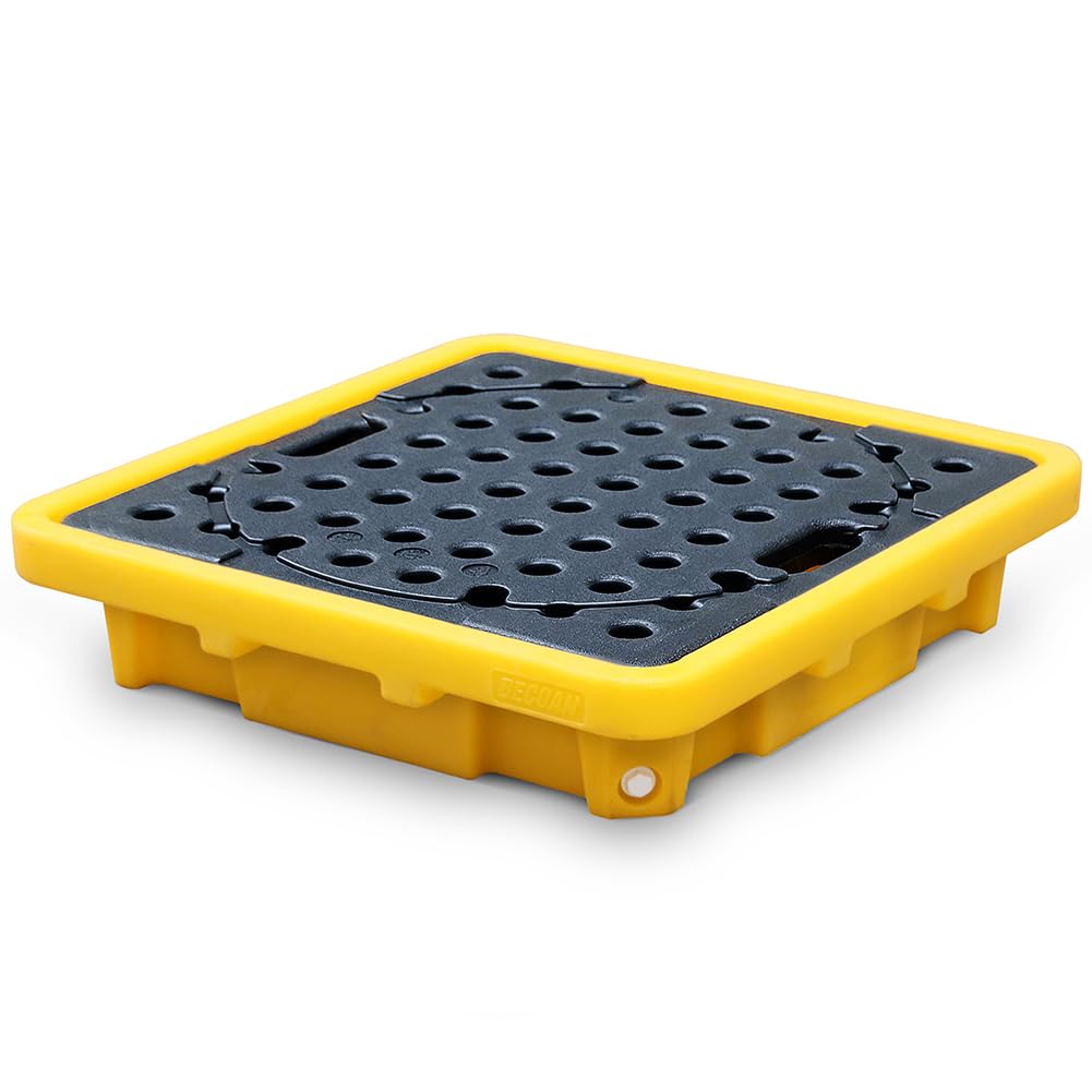 Amazon.com: Spill Containment Pallet 26 * 26 * 7inches with Drain Spill ...