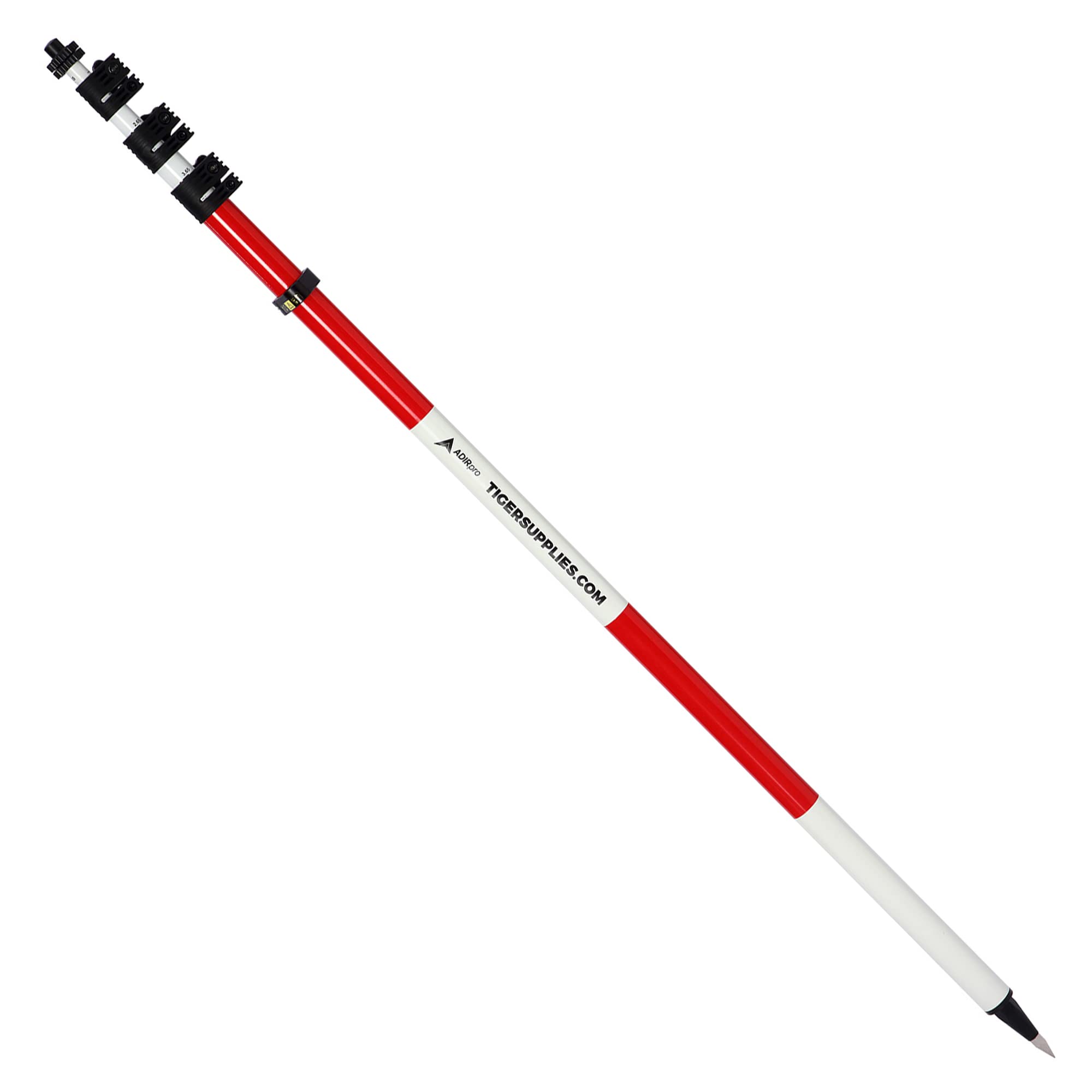 AdirPro 4.6 M Fiberglass Prism Pole with Dual Graduations - Metric and ...