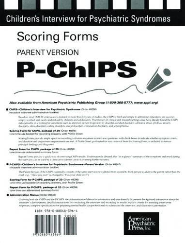 Scoring Forms for P-Chips: 9780880483964: Medicine & Health Science ...