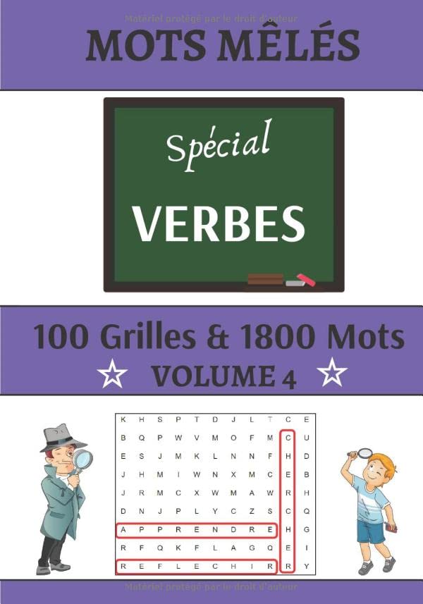 Amazon.com: MOTS MELES SPECIAL VERBES VOLUME 4: Cahier de mots cachés ...