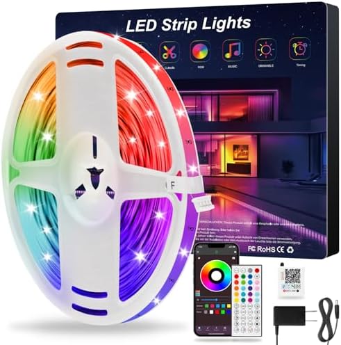 Amazon.com: YUZGCZ 10M LED Strip Lights,32.8FT RGB Dreamcolor Chasing ...