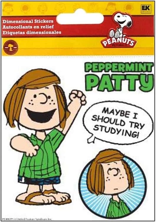 Amazon.com: EK Peanuts Stickers 3D Peppermint Patty