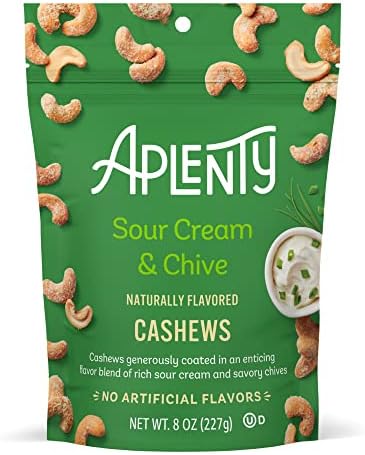 Amazon.com : Amazon Brand - Aplenty, Sour Cream and Chive Cashews, 8 oz ...