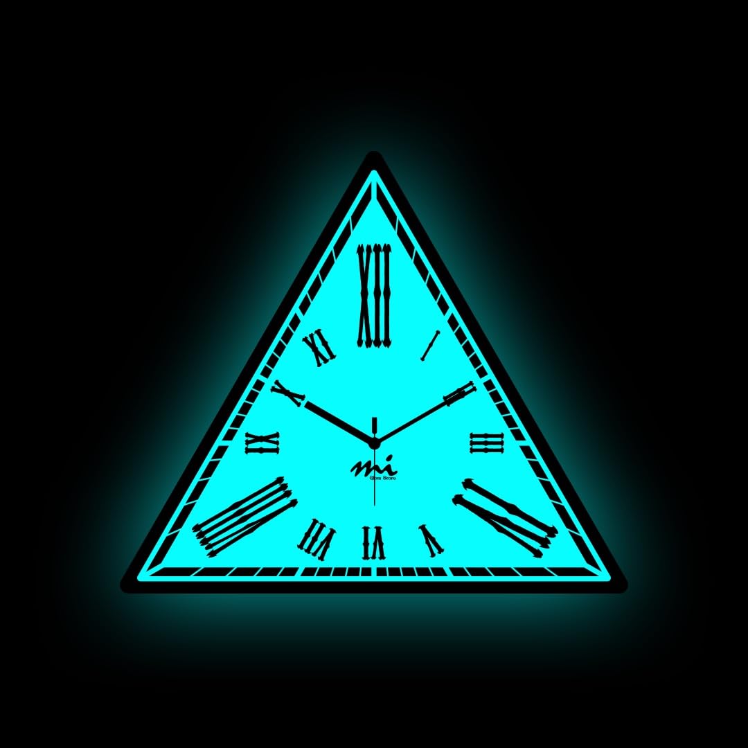 Buy Mi Glow Store Glow in The Dark Wall Clock | Triangle Wall Clock ...