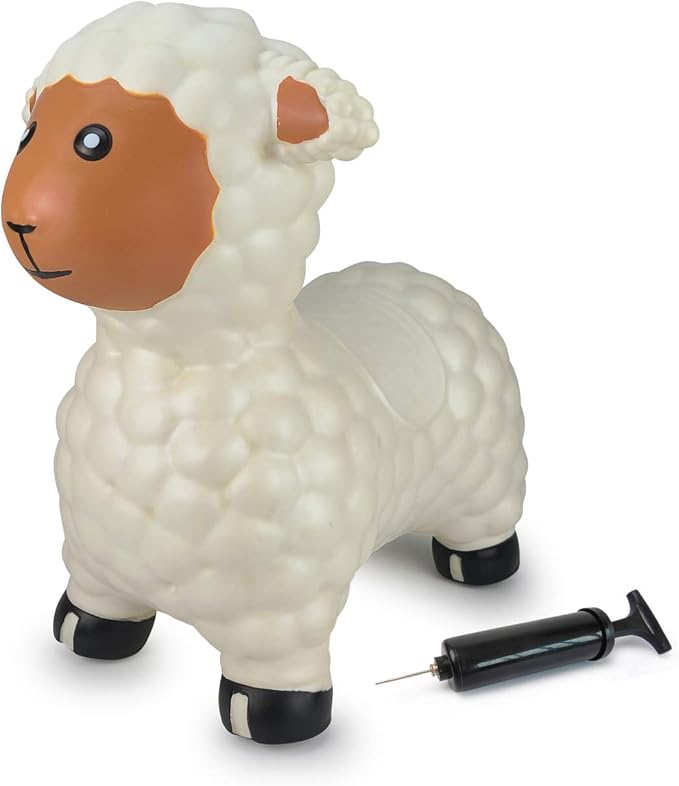 Jamara- Animal Sauteur Mouton Blanc avec Pompe, 460590 : Amazon.fr ...