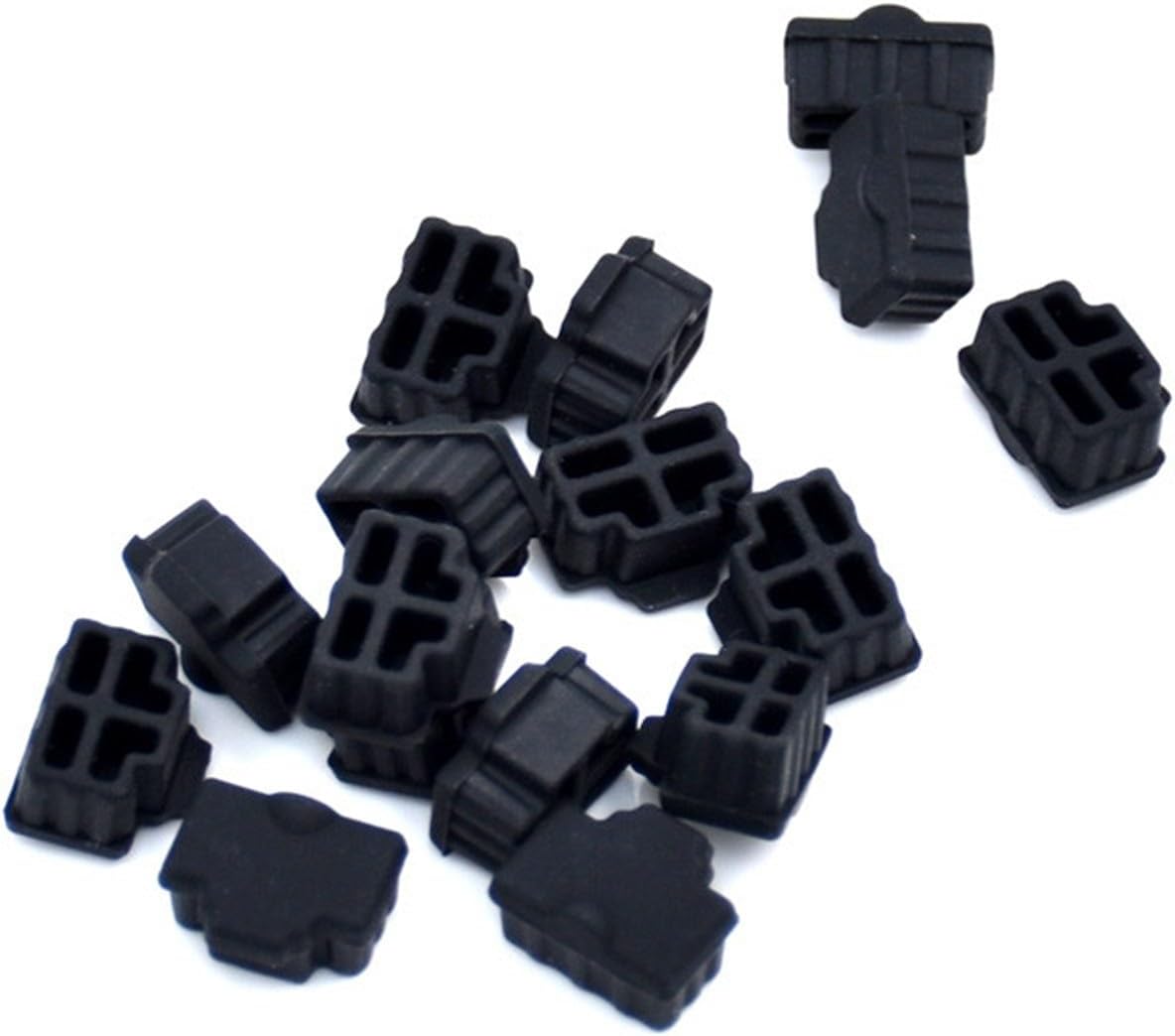 Amazon.com: 100 Pack RJ45 Anti Dust Cover Cap Black White Ethernet Hub ...