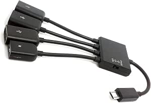 chenyang 3 Port Micro USB OTG Adapter Cable with Power Supply for ...