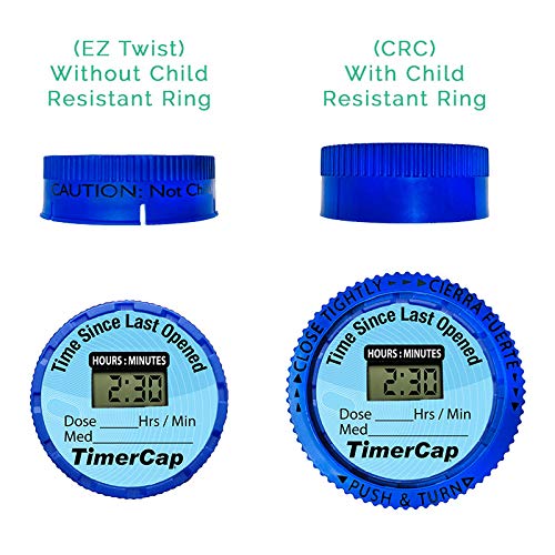 Rx Timer Cap - EZ Twist Digital timer cap (Qty 2) for pill and vitamin ...