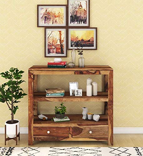 SHIKHA WOOD CRAFT Sheesham Wood Console Table with 2 Drawer and 2 ...
