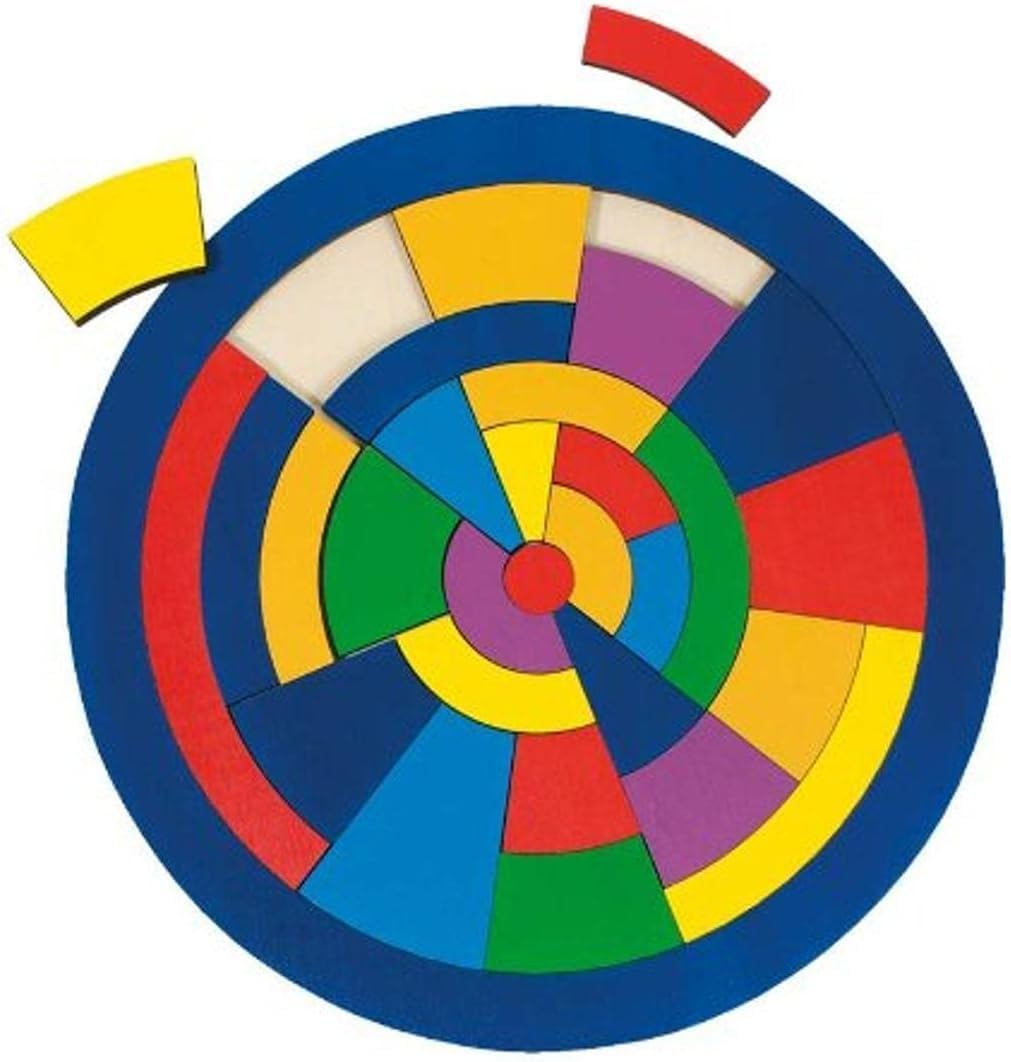 GoKi Wooden Mosaic Circle Puzzle,Blue, Red, Purple, Green : Amazon.co ...