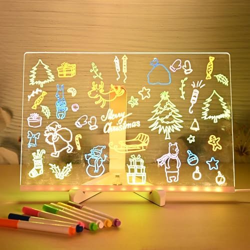 Amazon.com : Large LED Note Board with Colors, Acrylic Dry Erase ...