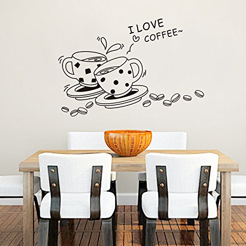 Oren Empower I Love Coffee Wall Sticker for Kitchen, Cafe, Restaurant ...