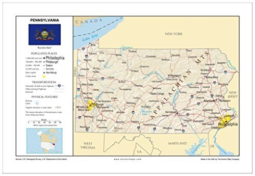 Buy 13x19 Pennsylvania General Reference Wall - Anchor s USA ...