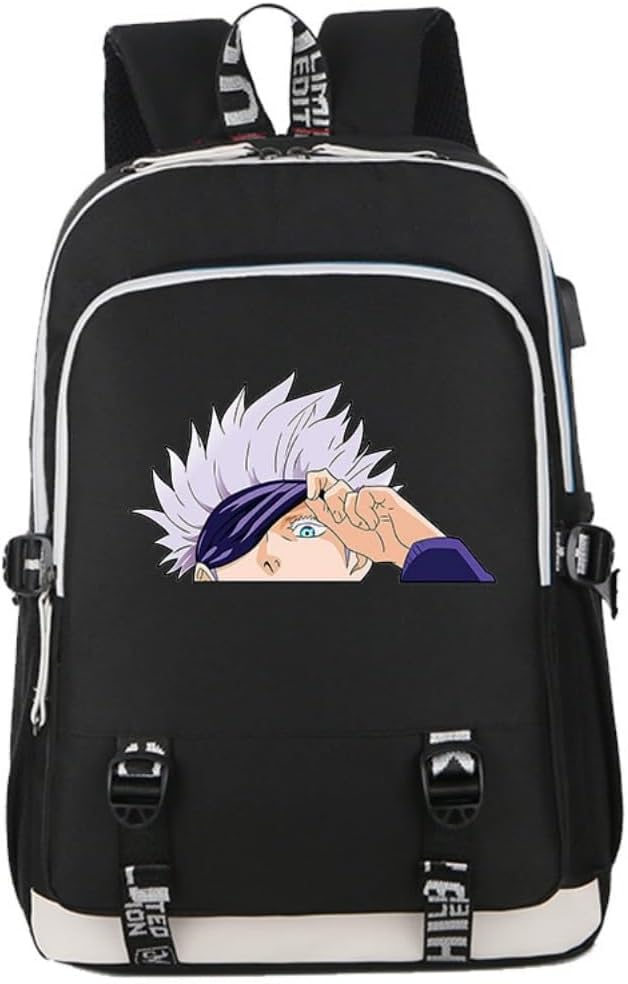 Amazon.com: Rafftiny Gojo Satoru Backpack Anime Backpack Laotop Daypack ...