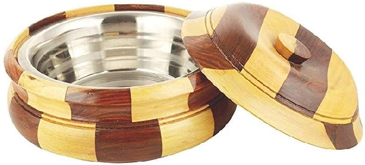 Buy LyqArt Wooden Casserole | Chapati Box | Chapati Box for Kitchen ...