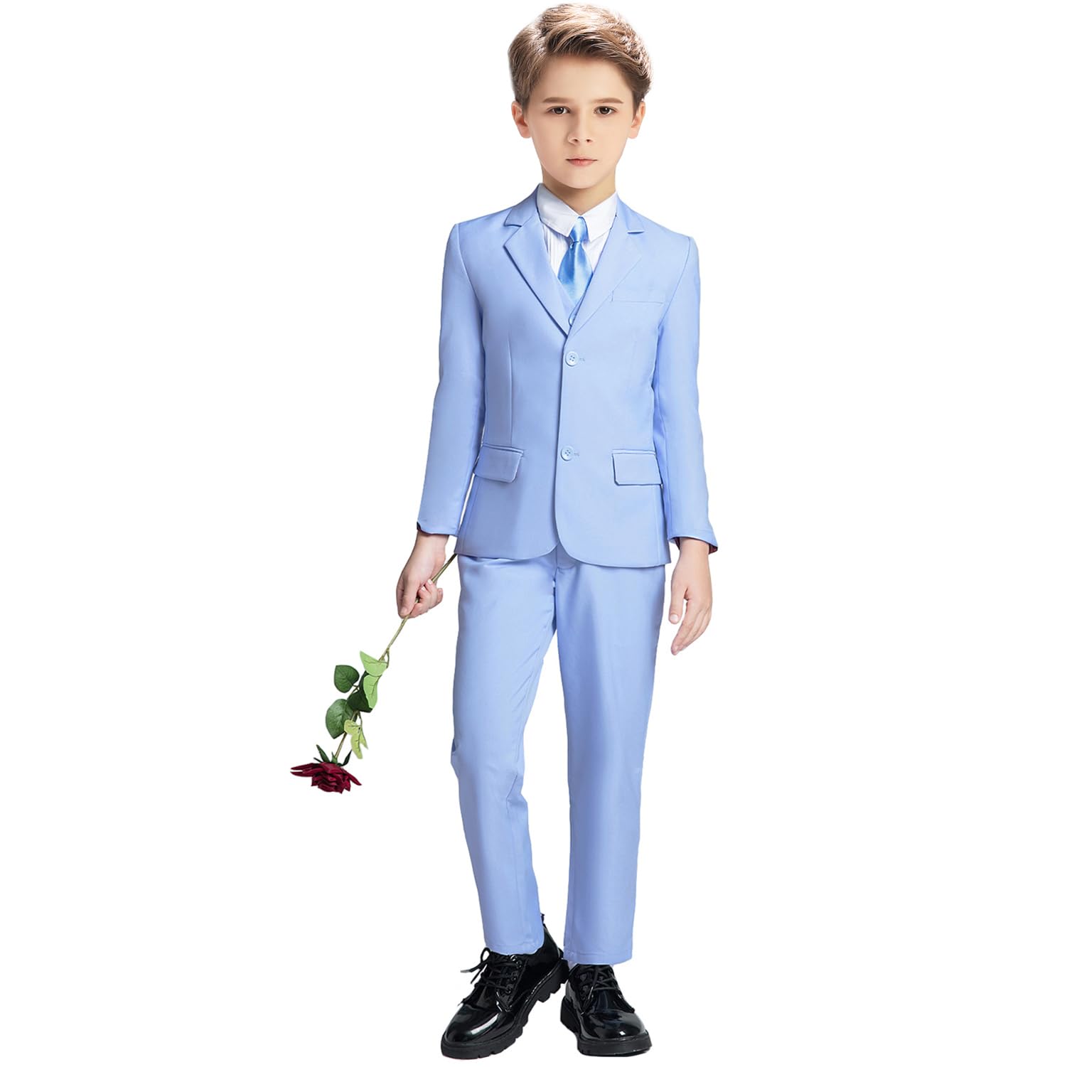 Snapklik.com : Teenager Suits For Boys Tuxedo Blue Slim Fit Suit Set ...