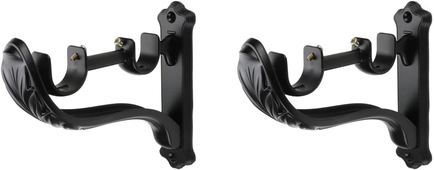 Amazon.com: AYSUM 10 Pack Double Curtain Rod Brackets, Heavy Duty ...
