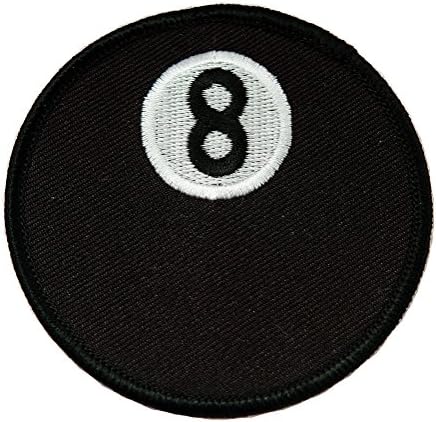 Amazon.com: Eight Ball Embroidered Billiards Patch 8-Ball Pool Iron-On ...