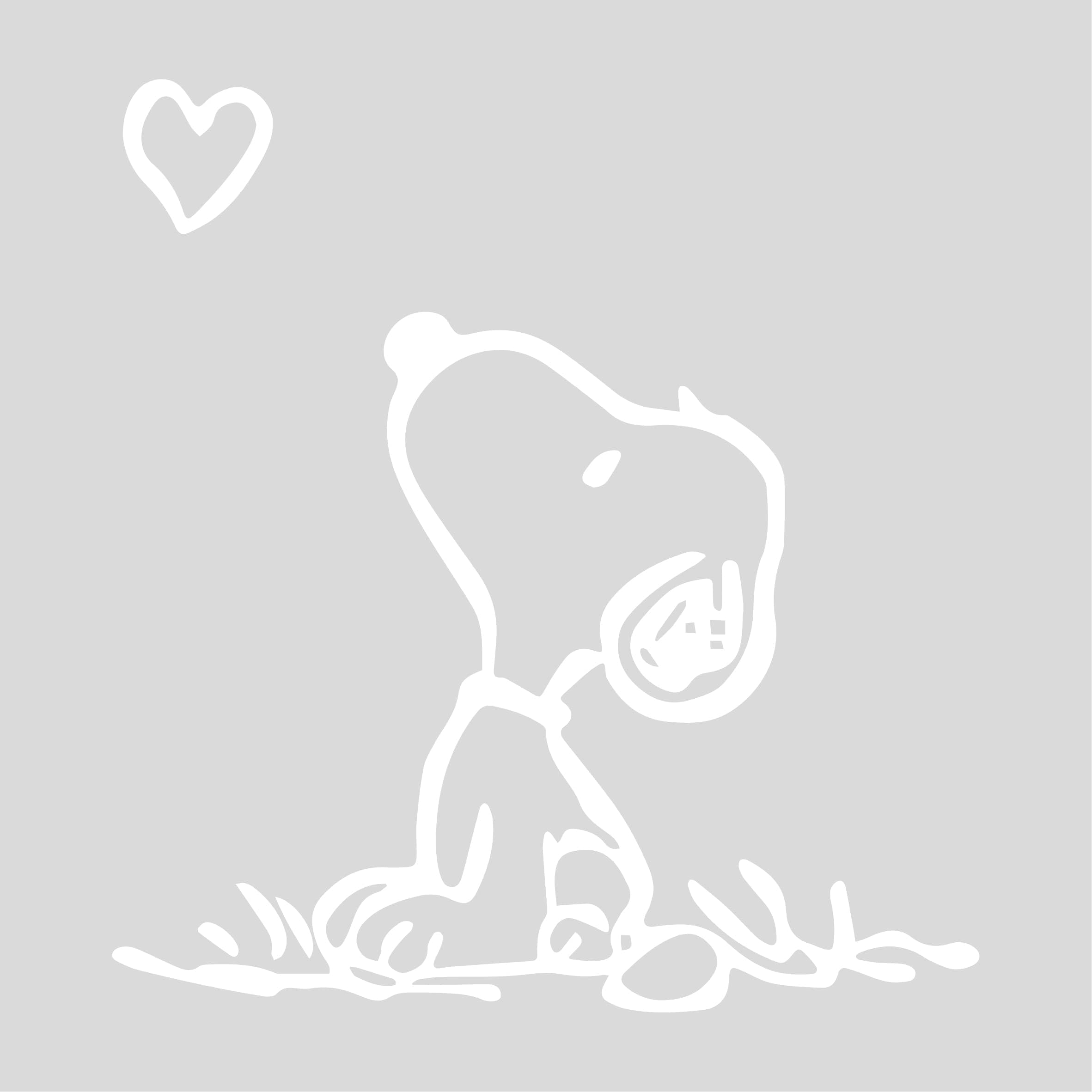 LimelightVinyl.com Snoopy Waving Hi Auto-Aufkleber, Autoaufkleber ...