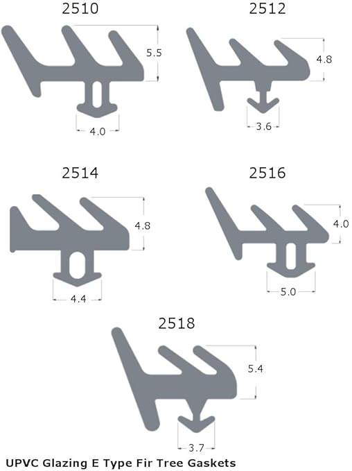 E Fir Tree Gasket Black 5 Piece Sample Pack : Amazon.co.uk: DIY & Tools