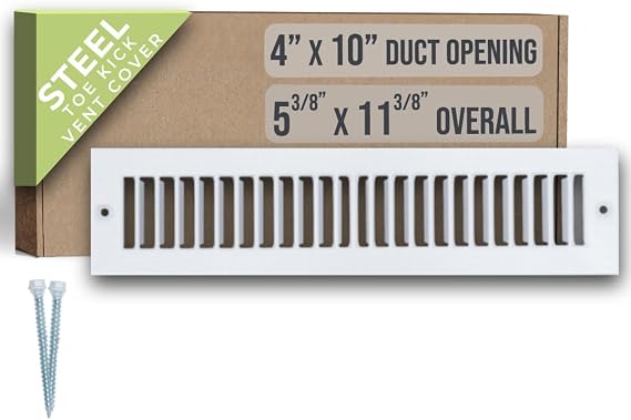 Fits 4x10 Duct Opening | Toe Kick Vent Cover by Handua | Cabinet Toe ...