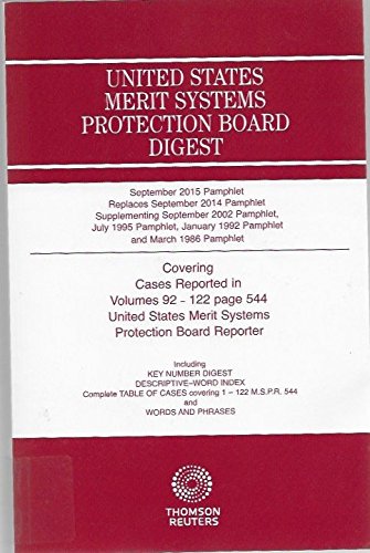 United States Merit Systems Protection Board Digest September 2015 ...