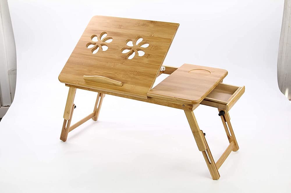 Buy Makeup Toy Bamboo Bed Reading Table Adjustable and Foldable Bed ...
