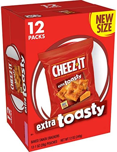 Amazon.com : Cheez-It, EXTRA TOASTY, NEW FLAVOR! Baked Snack Crackers ...