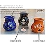 Pure Source India Ceramic Clay Oil Burner Aroma Diffuser (Black) -Set ...