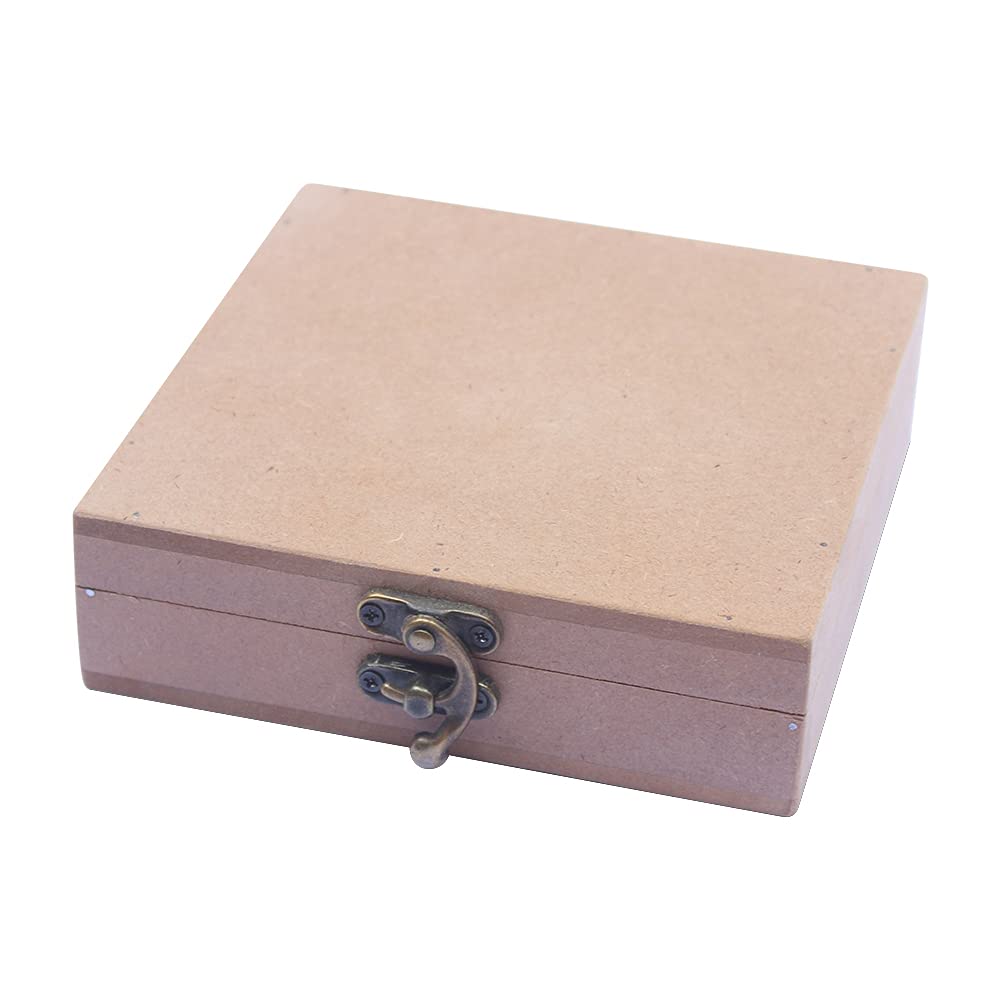 IVEI DIY MDF Wood Blank Square Box for Painting, Craft, Decoupage ...