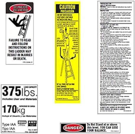 Werner 250 LB Fiberglass Step Ladder Label Kits (Pack of 6) - Amazon.com