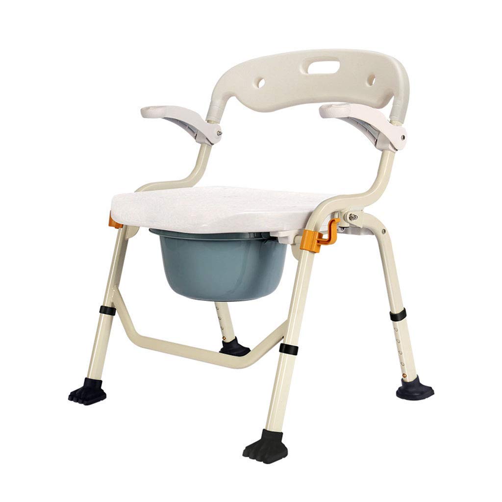 Buy Commode Chair for Toilet Height Adjustable, WC-shower with Armrests ...