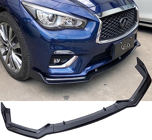 MUCO Carbon Fiber Front Bumper Lip Spoiler for Infiniti Q50 Sport 2018 ...
