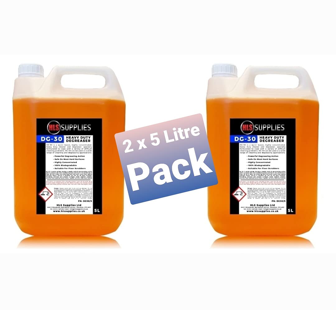 HLS DG-30 Heavy-Duty Degreaser and Floor Cleaner 2 x 5L (10L): Highly ...