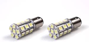 Amazon.com: StreetGlow (SGP1157WH) White 1157 SMD LED Brake/Tail Light ...