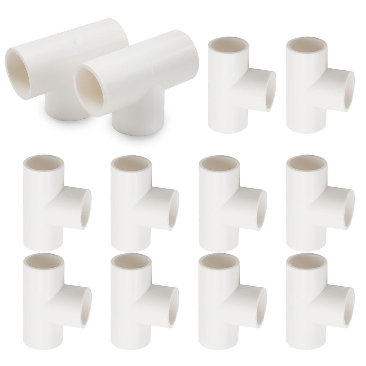 Amazon.com: Bwintech 6 Pcs 40MM (1-1/4") 3 Way tee Slip Connector PVC-U ...