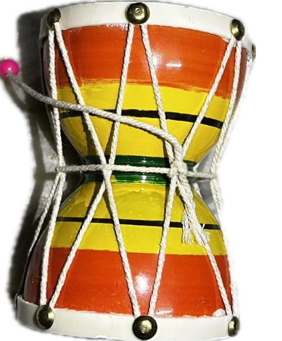 Hafsa 5 Inch Damru Hand Percussion Handmade Indian Musical Instrument ...