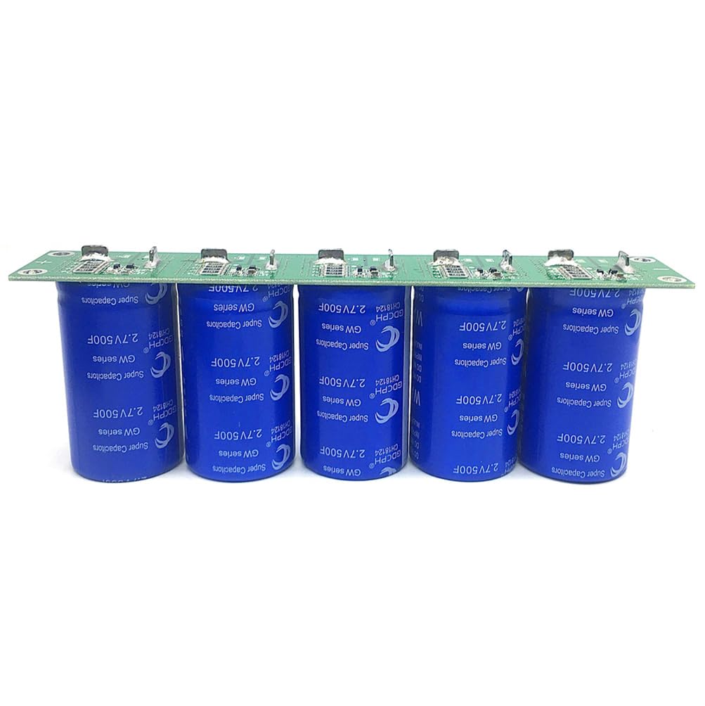 Amazon.com: 5PCS/1Set 13.5V 100F Single Row Farad Capacitor Super ...