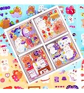 Amazon.com: Kawaii Stickers Set (100 Sheets) - Cute PET Transparent ...
