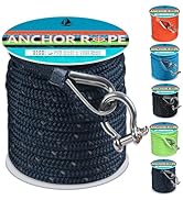 Amazon.com: 3/8 Inch 50 FT Anchor Rope, Boat Anchor Rope Solid Braid ...