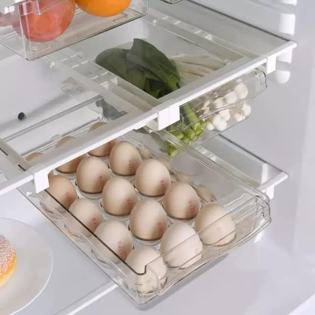 Amazon.com: Transparent Pull Out Plastic Refrigerator Drawer Box. Ideal ...