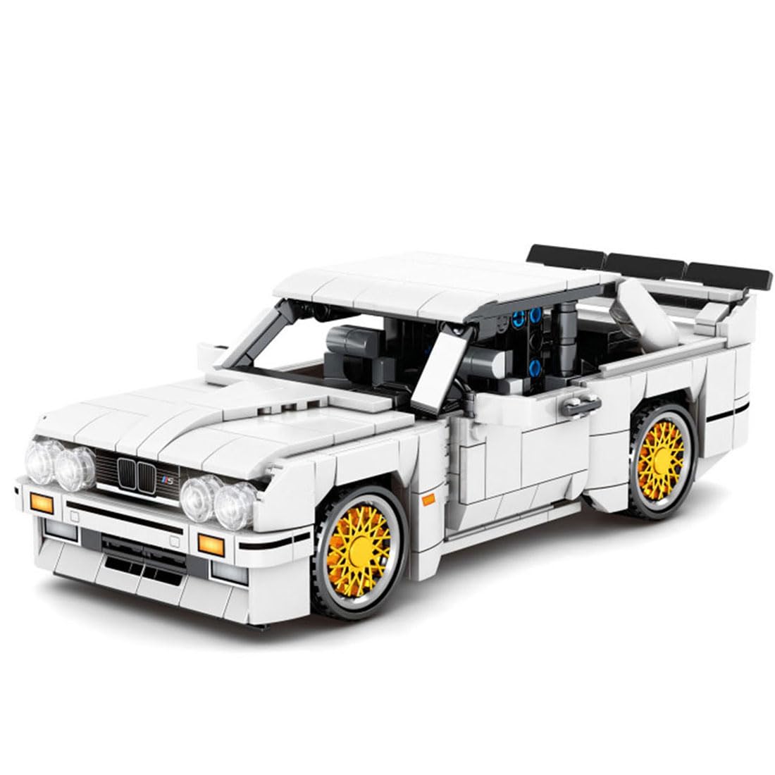 Amazon.com: Jeamoc Sports Car Building Block for BMW E30, Pull-Back Car ...